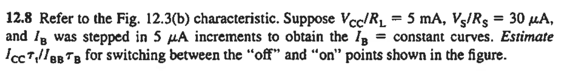 12.8 Refer to the Fig. 12.3(b) characteristic. | Chegg.com