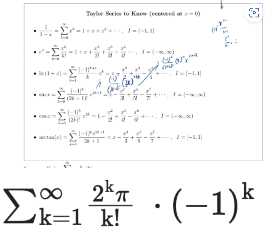 Solved Using known taylor series or other methods, find what | Chegg.com