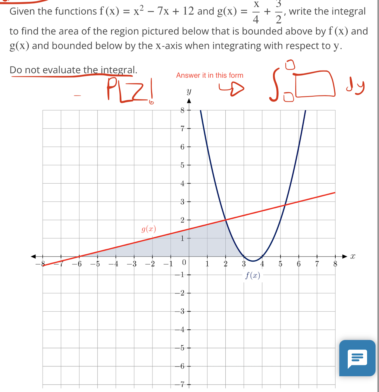 Solved Given the functions f(x)=x2−7x+12 and g(x)=4x+23, | Chegg.com