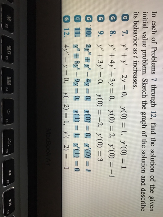 Solved In each of Problems 7 through 12, find the solution | Chegg.com