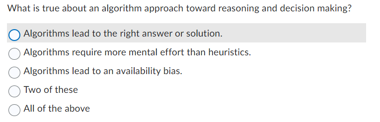 Solved What is true about an algorithm approach toward | Chegg.com
