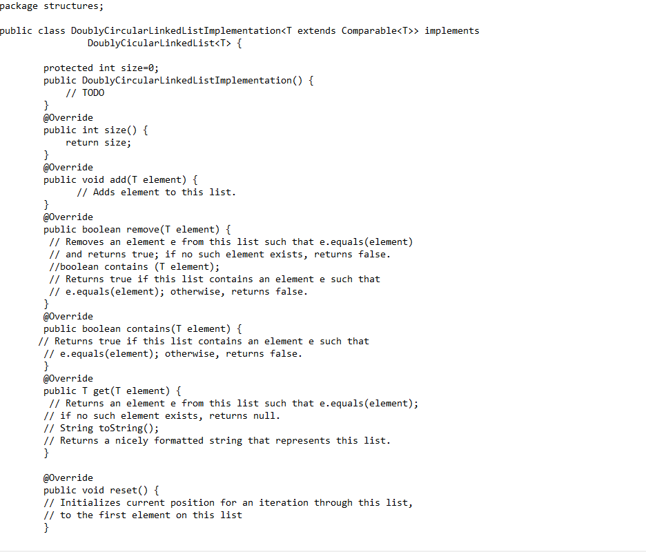 Solved package structures; public class | Chegg.com