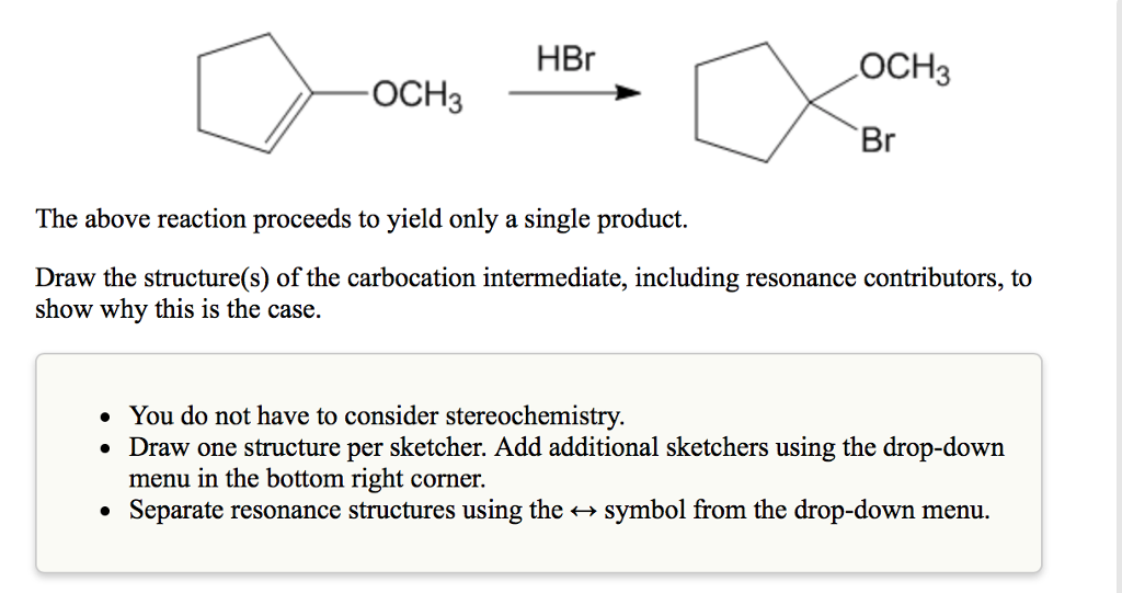 Solved HBr OCH3 OCH3 Br The above reaction proceeds to yield | Chegg.com