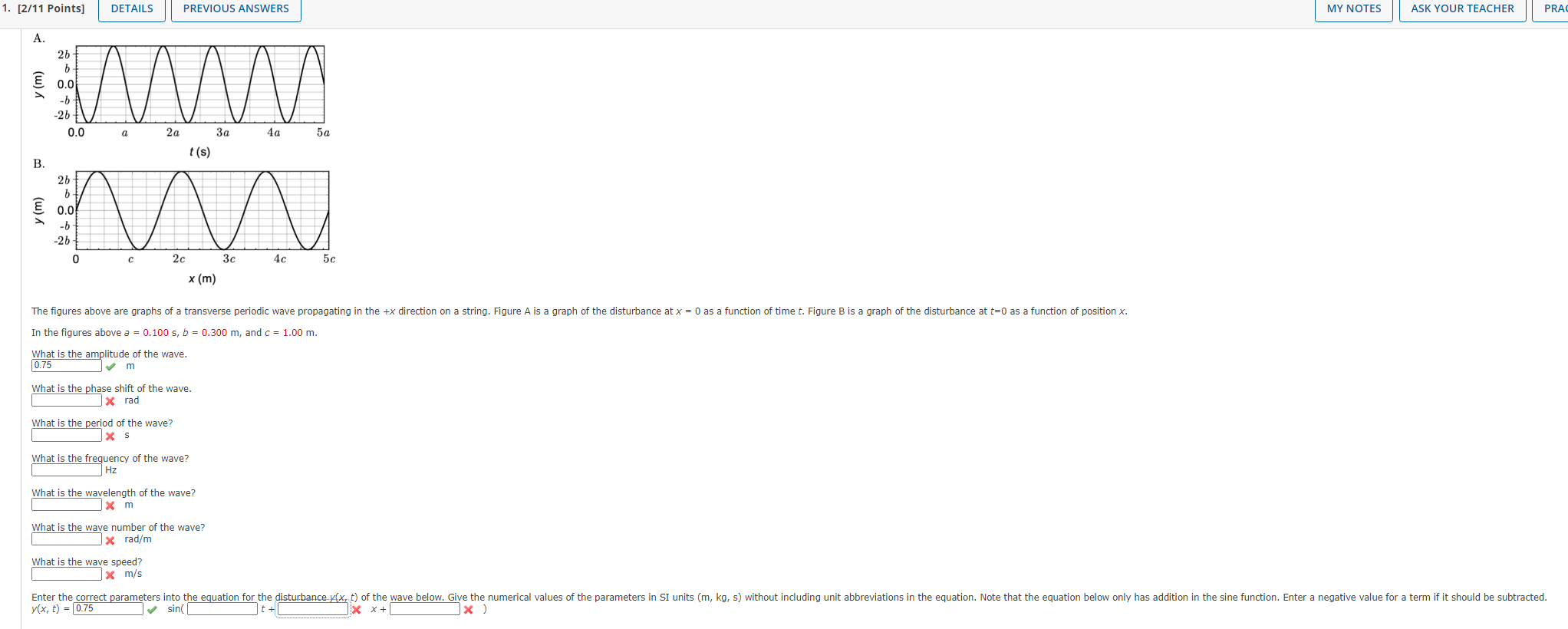Solved 1. [2/11 Points] DETAILS PREVIOUS ANSWERS MY NOTES | Chegg.com