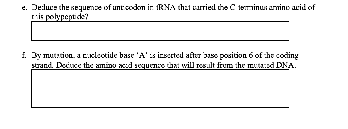 Solved An open reading frame (ORF) is a section of codons | Chegg.com