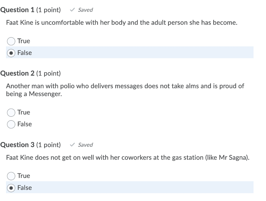 Question 1 (1 point) Saved Faat Kine is | Chegg.com