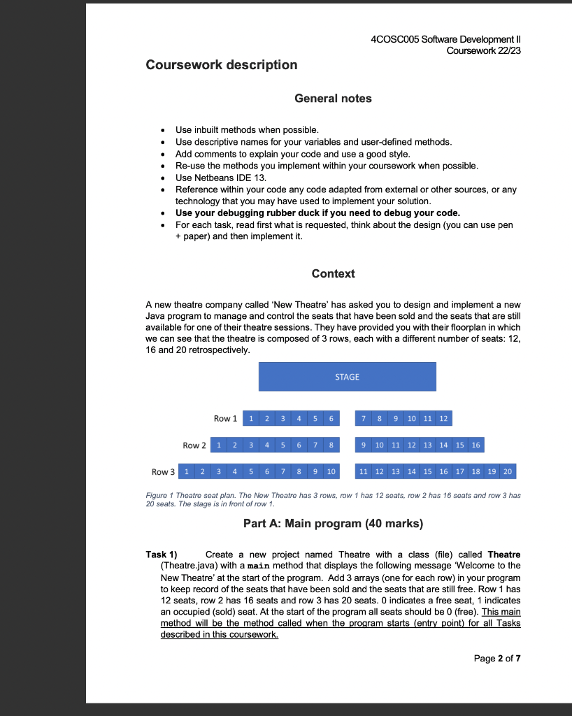 Solved General notes - Use inbuilt methods when possible. - | Chegg.com