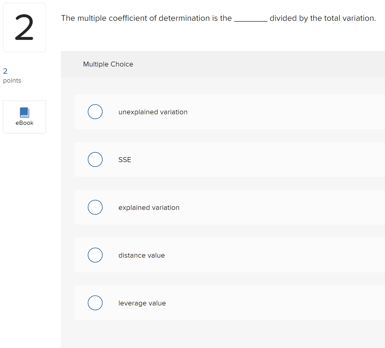 Solved The multiple coefficient of determination is the | Chegg.com