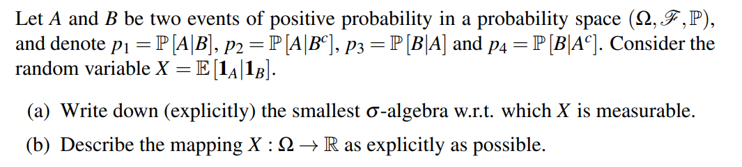 Solved Let A and B be two events of positive probability in | Chegg.com