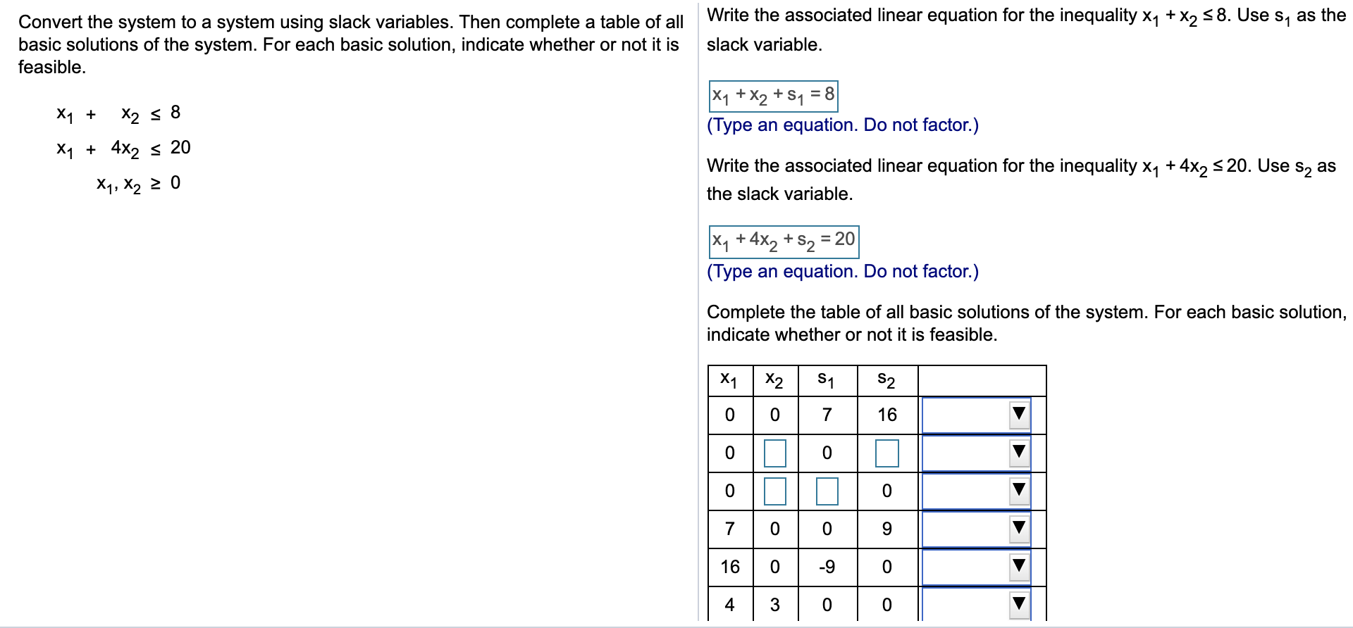 Solved Convert the system to a system using slack variables. | Chegg.com