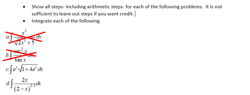 Solved Show all steps including arithmetic steps- for each | Chegg.com