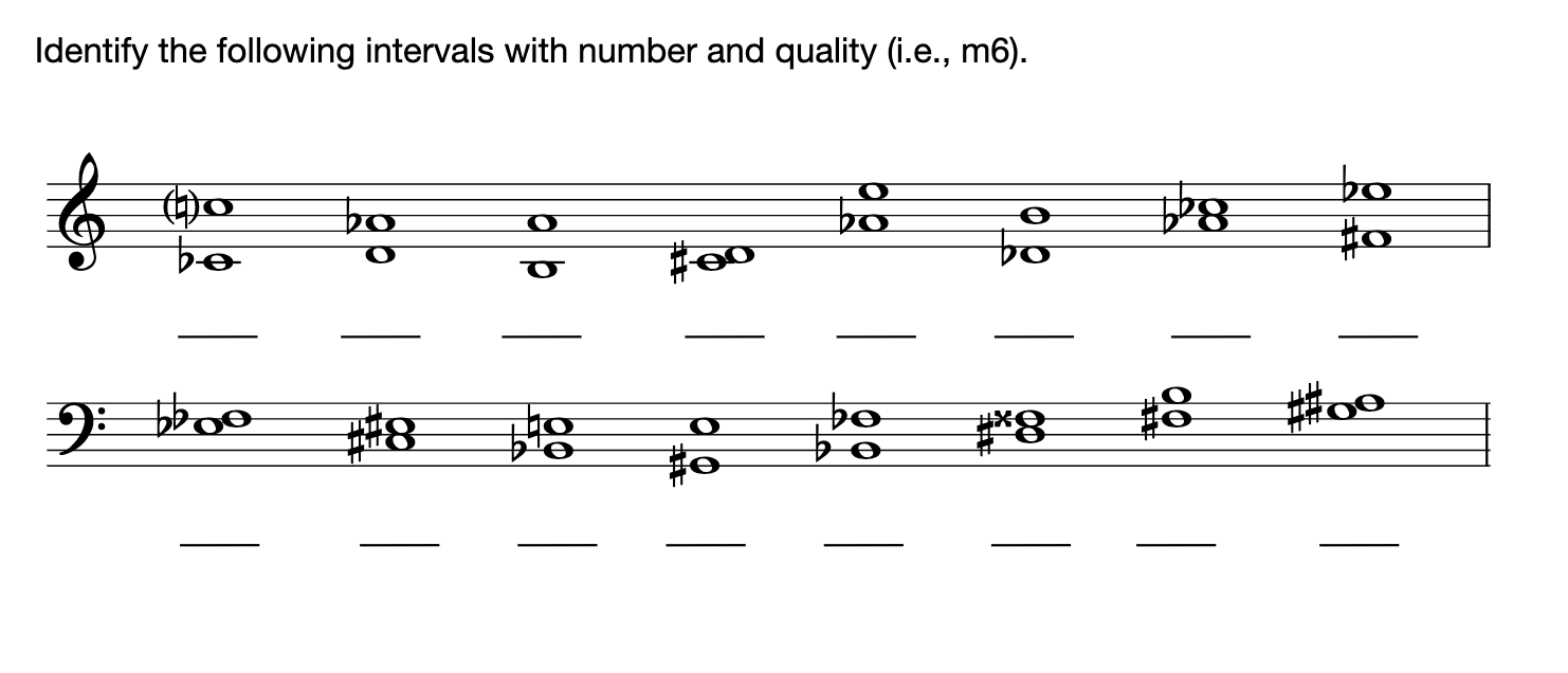 Identify the following intervals with number and | Chegg.com