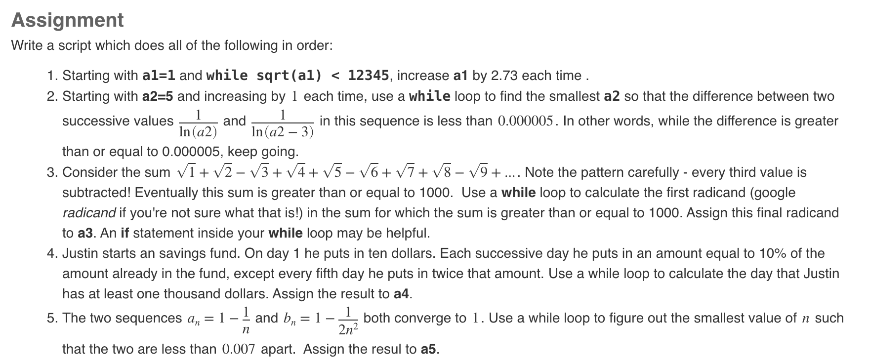 Solved Assignment Vrite A Script Which Does All Of The 