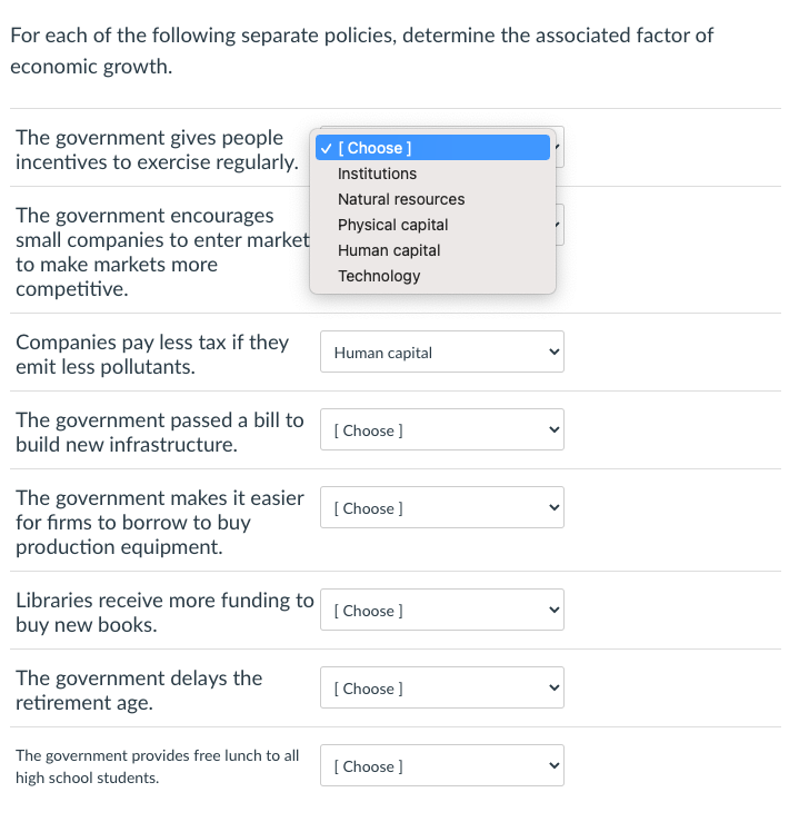 Solved For each of the following separate policies, | Chegg.com