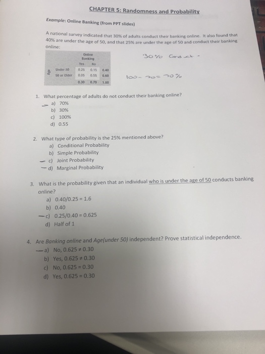 Solved CHAPTER 5: Randomness and Probability Example: Online | Chegg.com