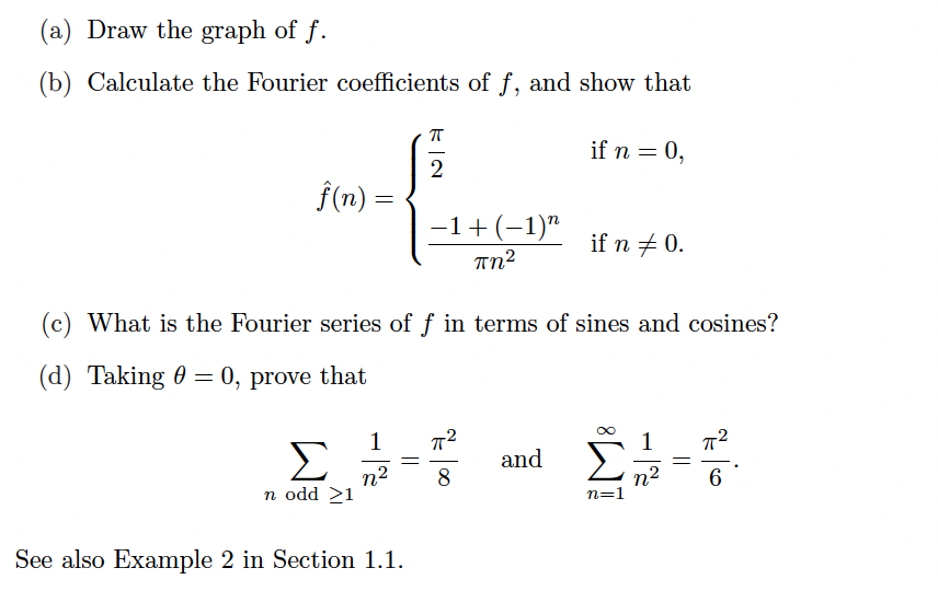 Solved This is a question in Ch 2 in Fourier Analysis by | Chegg.com