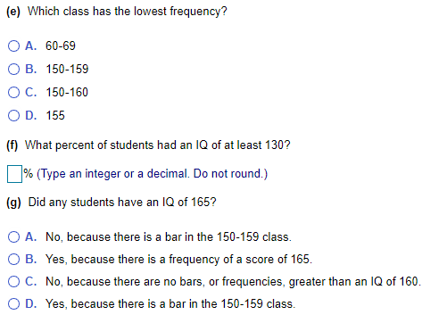 Solved IQs of 7th Grade Students The following frequency | Chegg.com