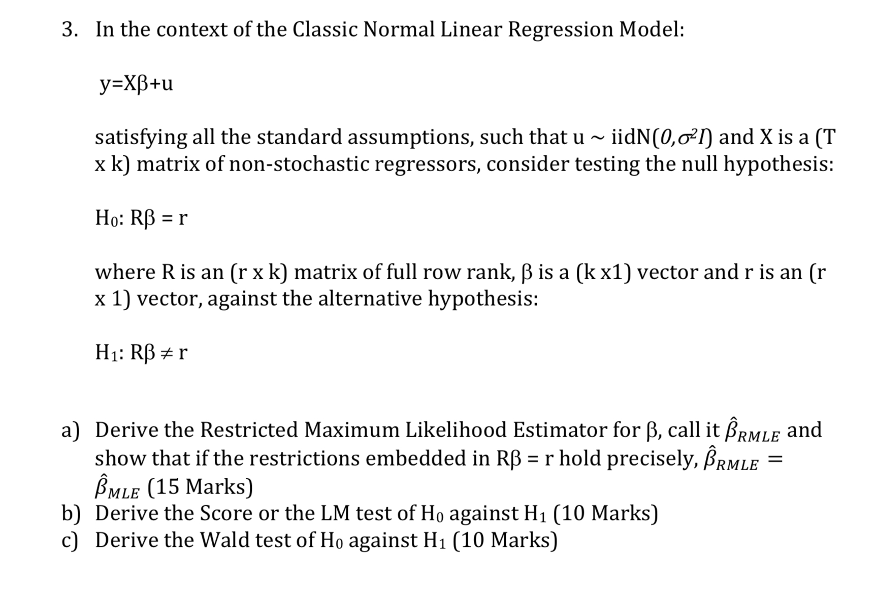 Solved In ﻿the context of ﻿the Classic Normal Linear | Chegg.com