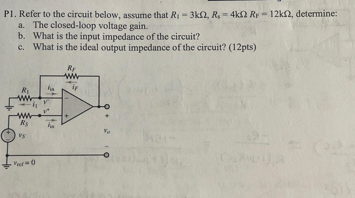 Solved Refer to the circuit below, assume that | Chegg.com