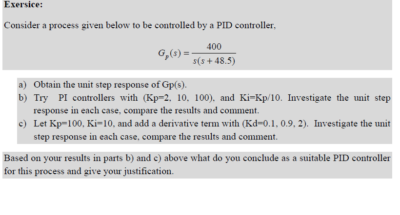 Solved Exersice: Consider a process given below to be | Chegg.com