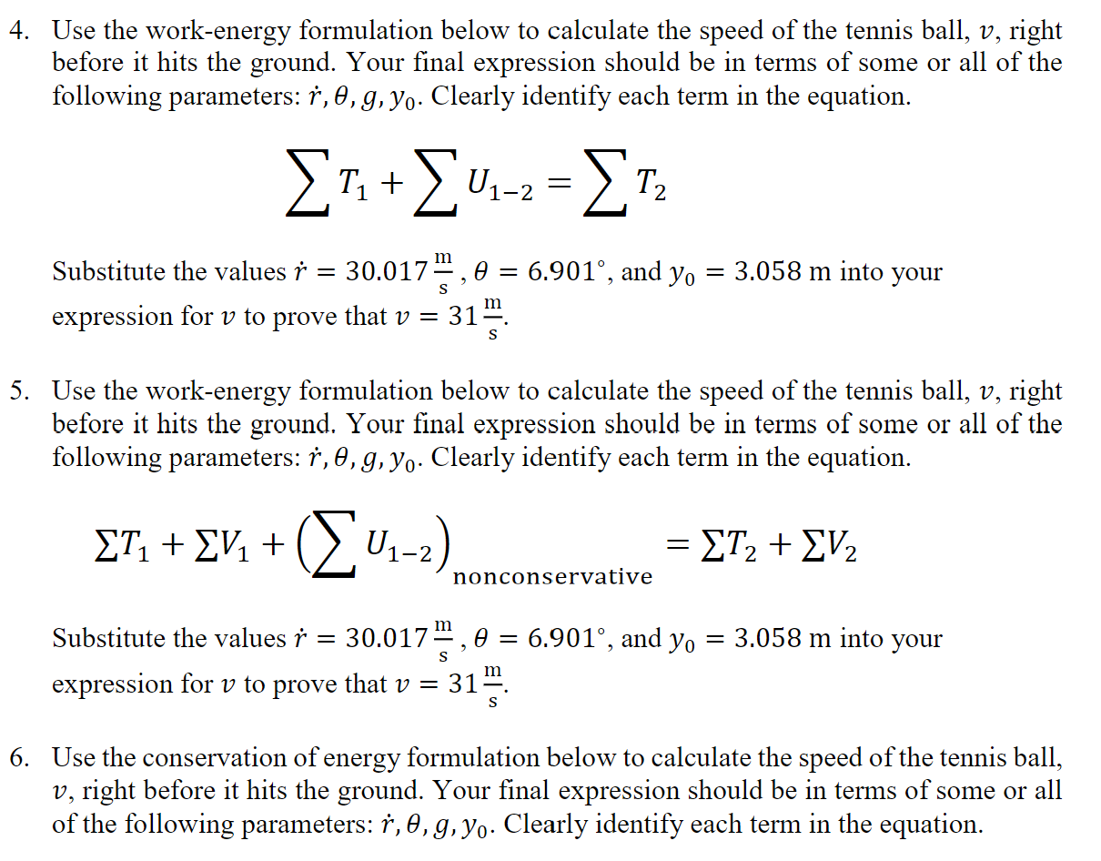 Solved Use the work-energy formulation below to calculate | Chegg.com