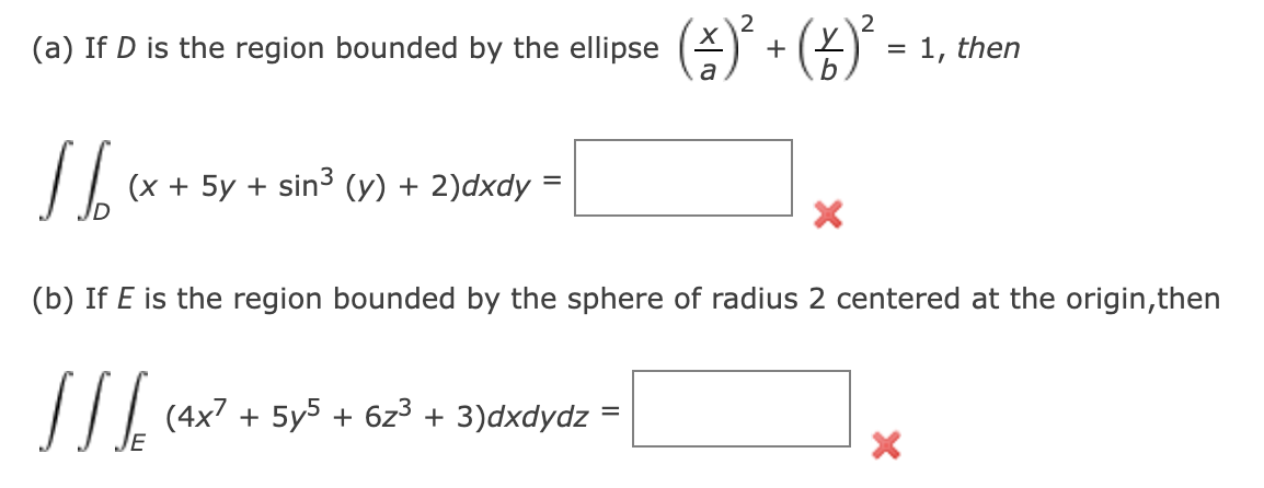 Solved (a) ﻿If D ﻿is the region bounded by the ellipse | Chegg.com
