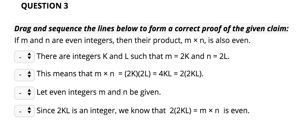Solved QUESTION 3 Drag and sequence the lines below to form | Chegg.com
