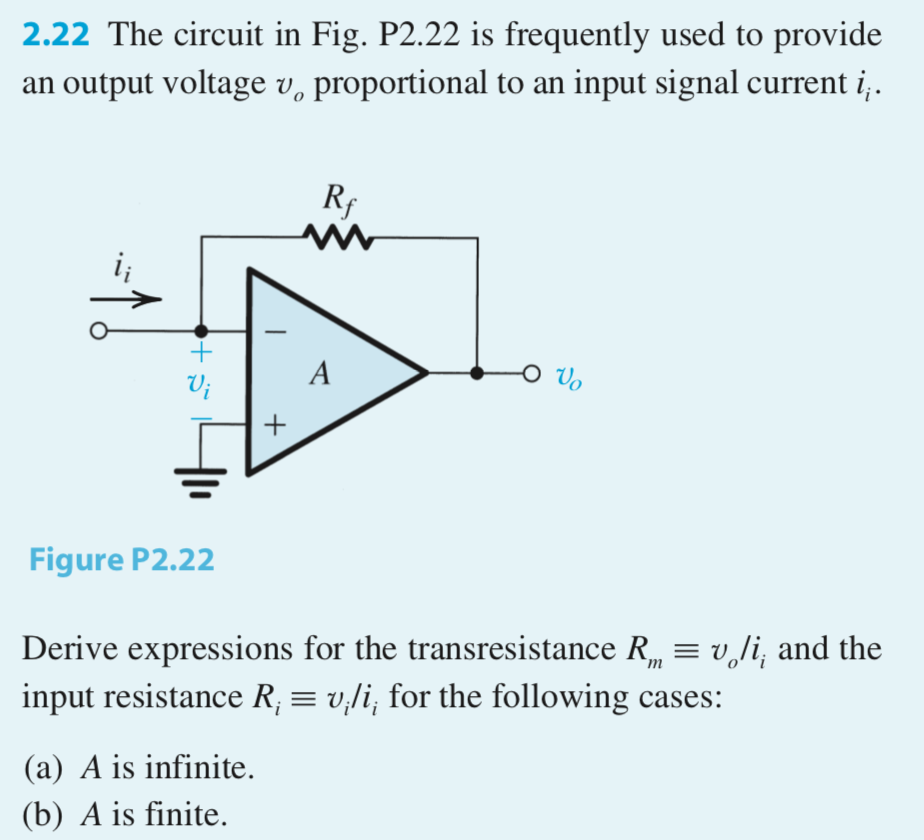 Solved 2.22 The circuit in Fig. P2.22 is frequently used to | Chegg.com
