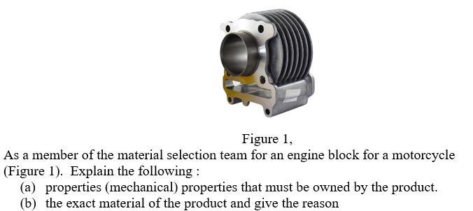 Solved Figure 1, As a member of the material selection team | Chegg.com