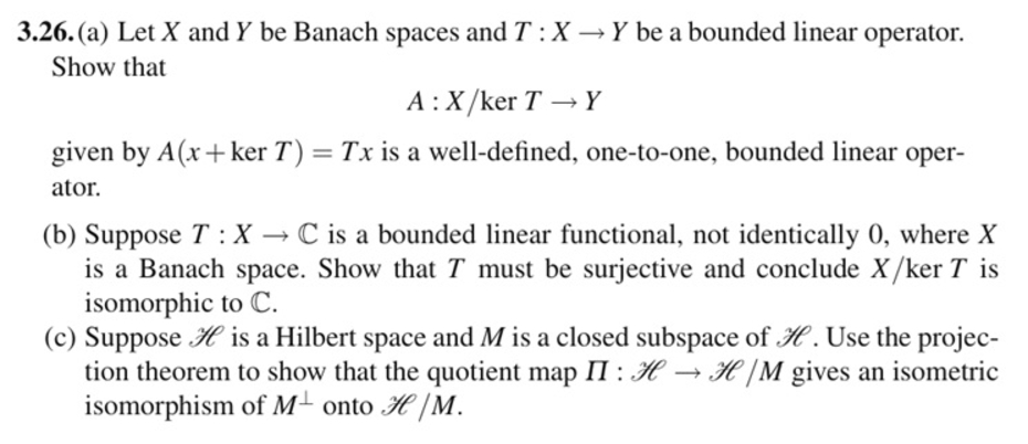 Solved 3.26. (a) ﻿Let x ﻿and Y be ﻿Banach spaces and | Chegg.com