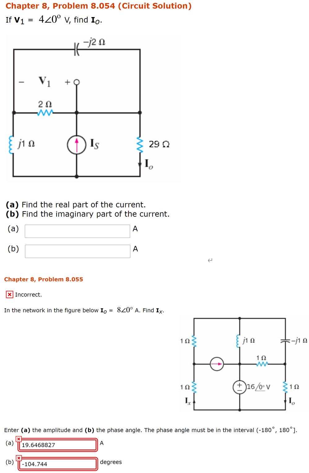 Solved Chapter 8, Problem 8.054 (Circuit Solution) If V1 = | Chegg.com