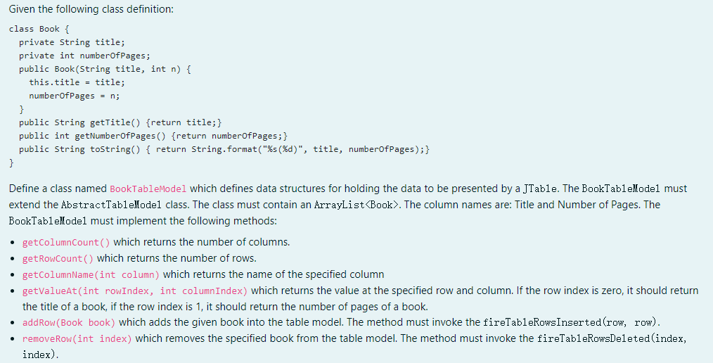 Solved Given the following class definition: class Book { | Chegg.com