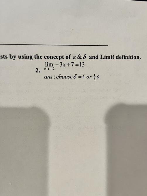 Solved sts by using the concept of ε&δ and Limit definition. | Chegg.com