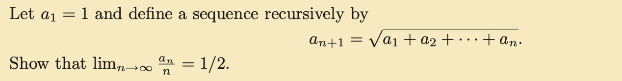 Solved Let a1 = 1 and define a sequence recursively | Chegg.com