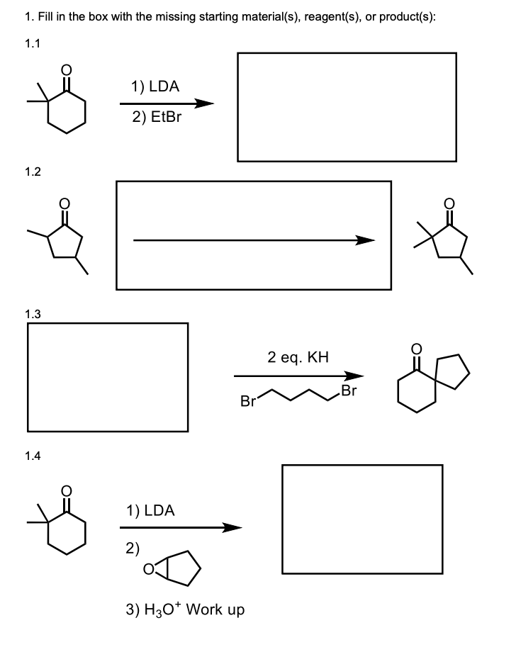 Solved Fill in the box with the missing starting | Chegg.com