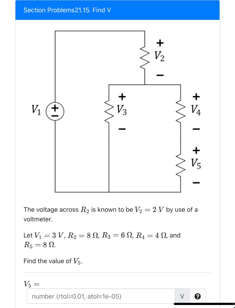 Solved Section Problems 21.15. Find V + INS + M V2 + M + VA | Chegg.com