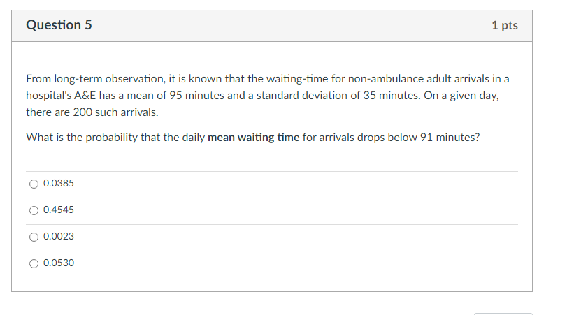 Solved From long-term observation, it is known that the | Chegg.com