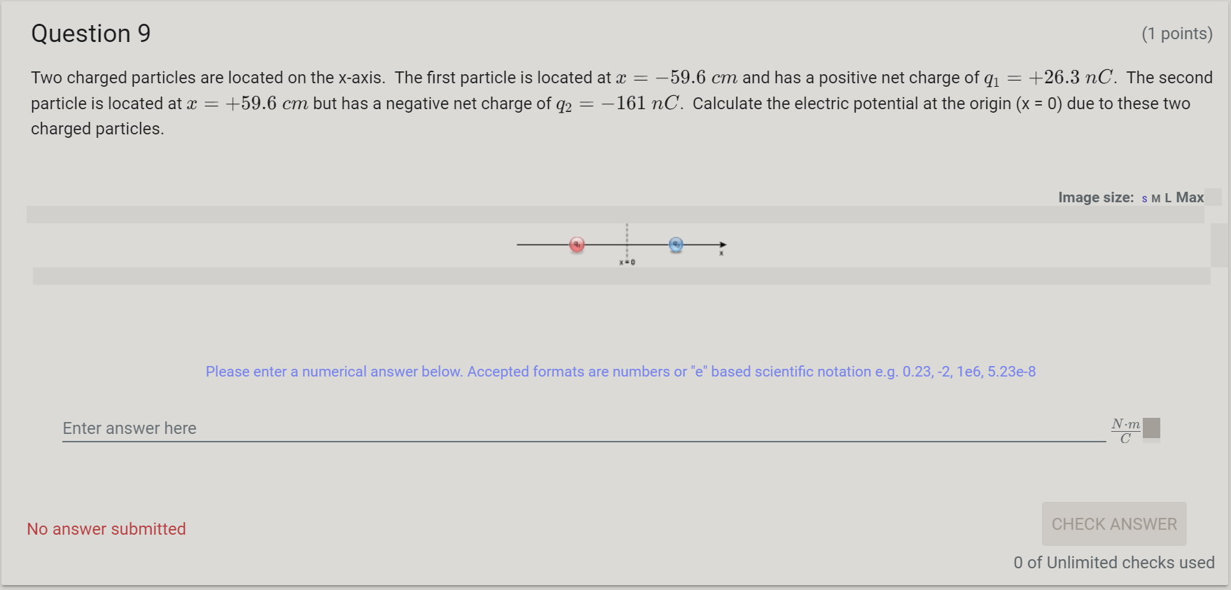 Solved Two charged particles are located on the x-axis. The | Chegg.com