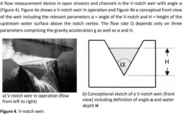 Solved A flow measurement device in open streams and | Chegg.com