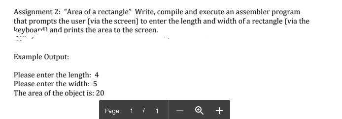 Assignment 2 Area Of A Rectangle Write Compile