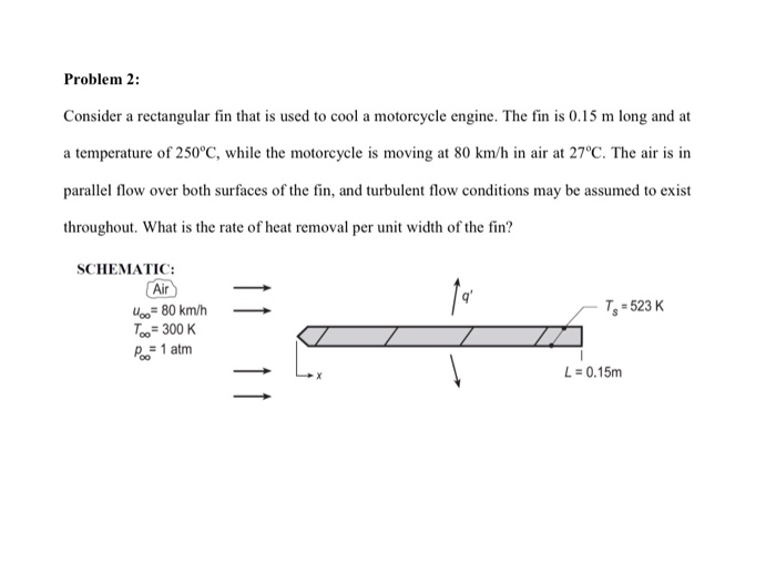 Solved Problem 2: Consider a rectangular fin that is used to | Chegg.com