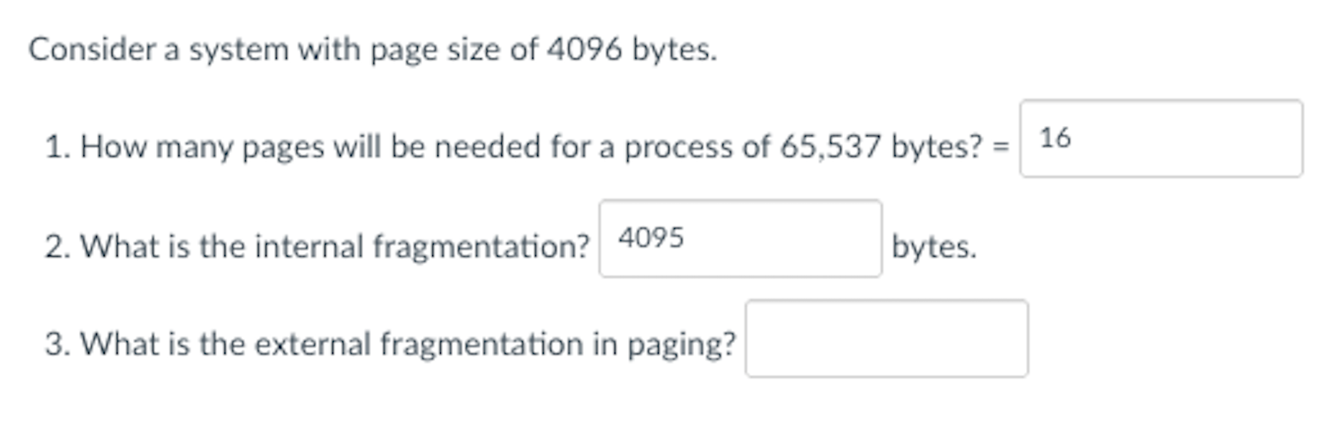 Solved Consider a system with page size of 4096 bytes. 1. | Chegg.com
