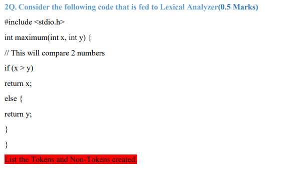 Solved 2Q. Consider the following code that is fed to | Chegg.com