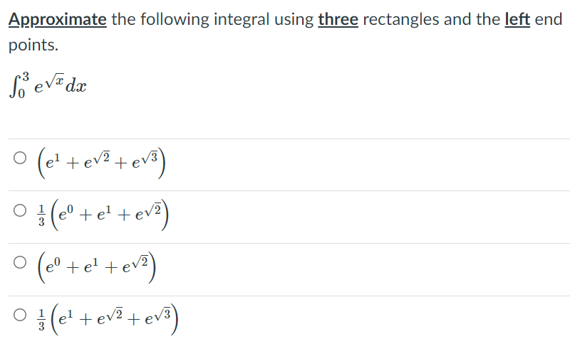 Solved Approximate the following integral using three | Chegg.com