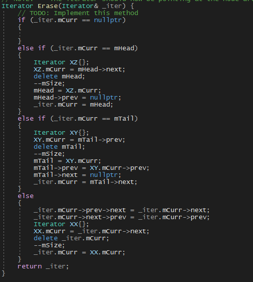 // Return: An iterator that has its | Chegg.com