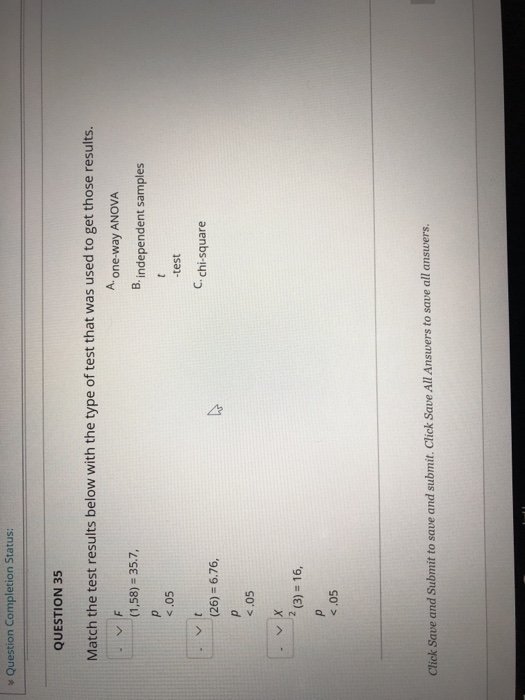 Solved Question Completion Status: QUESTION 35 Match the | Chegg.com