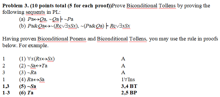 Solved Problem 3. (10 points total (5 for each proof))Prove | Chegg.com