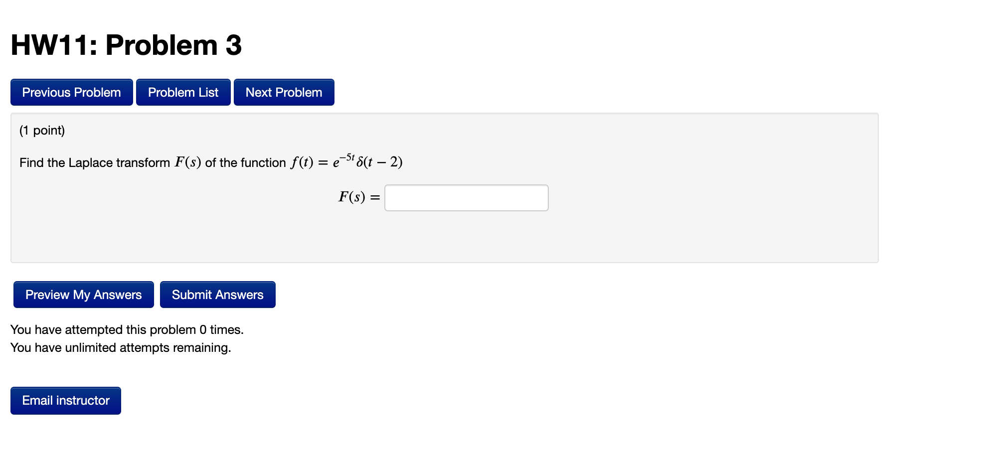 Solved Hw11 Problem 3 Previous Problem Problem List Next 