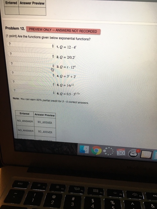 Solved Entered Answer Preview Problem 12. PREVIEW ONLY - | Chegg.com