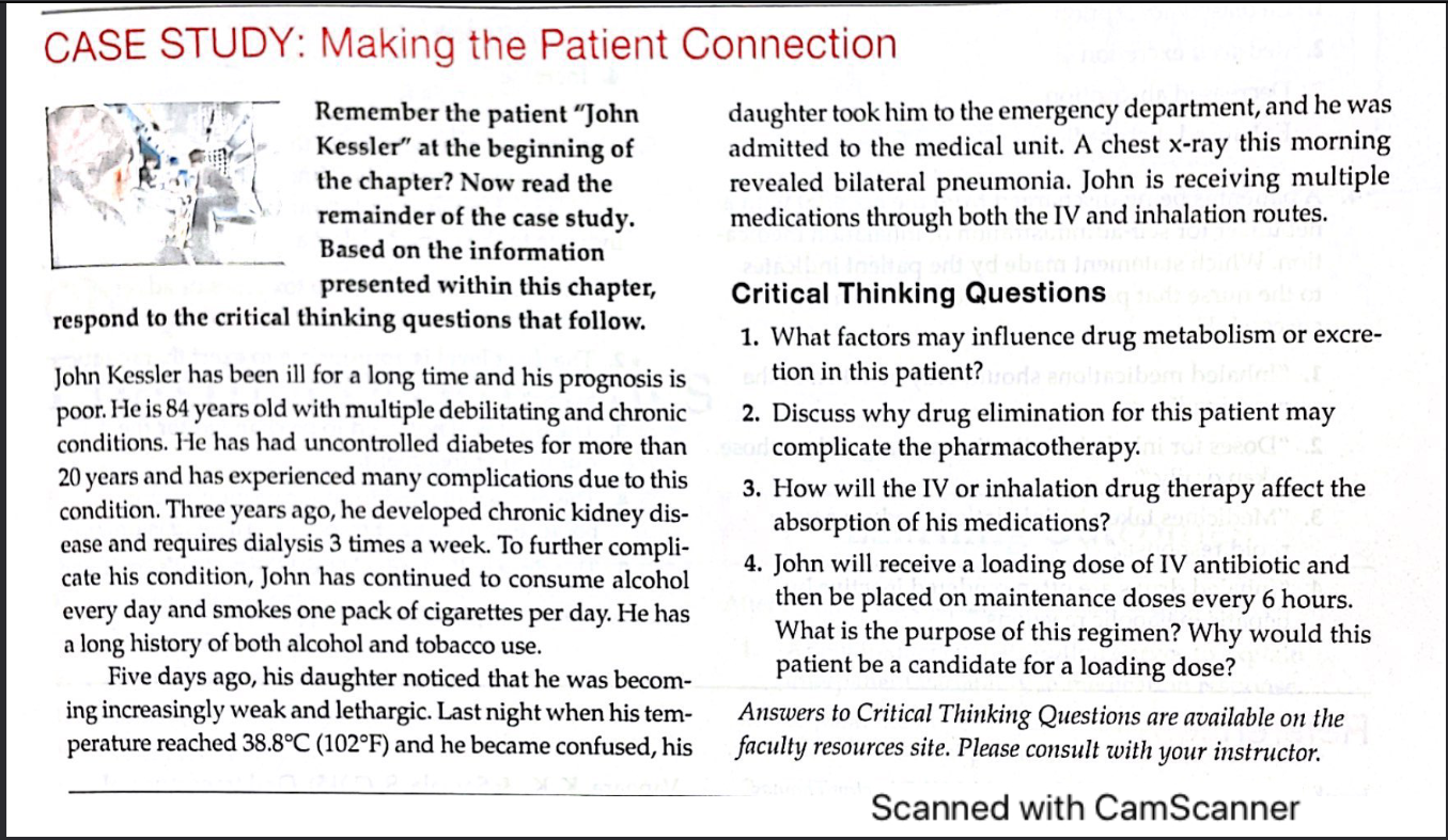Solved CASE STUDY: Making the Patient Connection Remember | Chegg.com